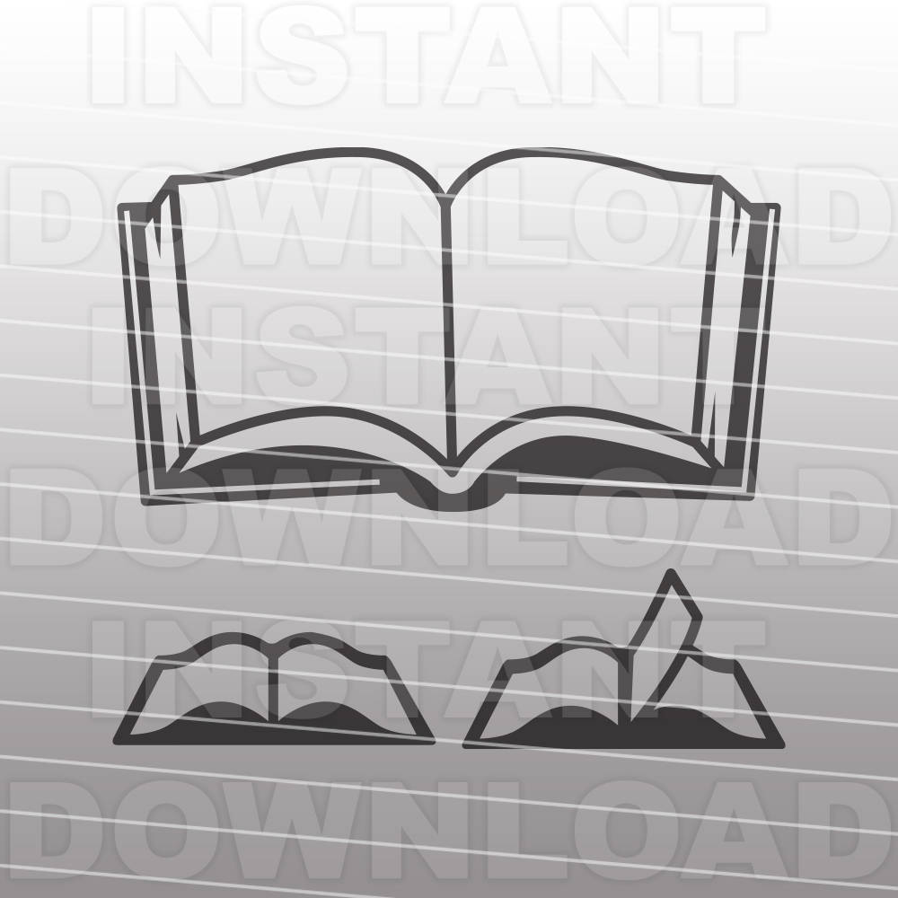 Open Books SVG Filelibrary Books Svgreading SVG commercial - Etsy