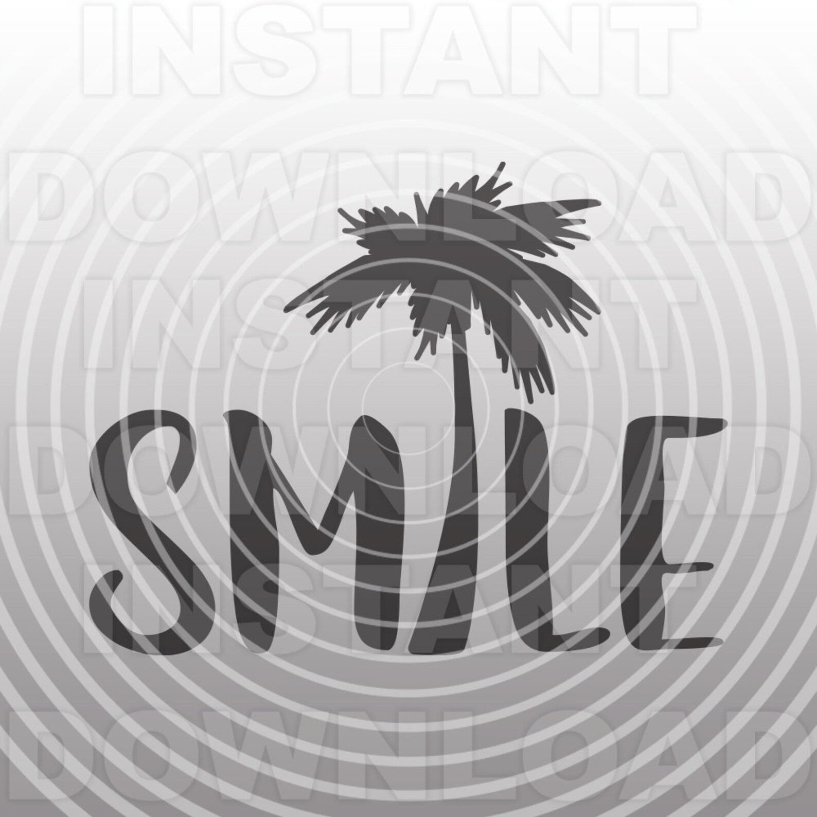 Smile Palm Tree SVG Filecruise Ship Vacation SVG vector Art - Etsy