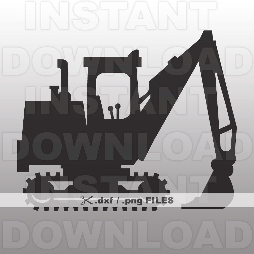Excavator DXF File Excavator PNG File Vector Art | Etsy