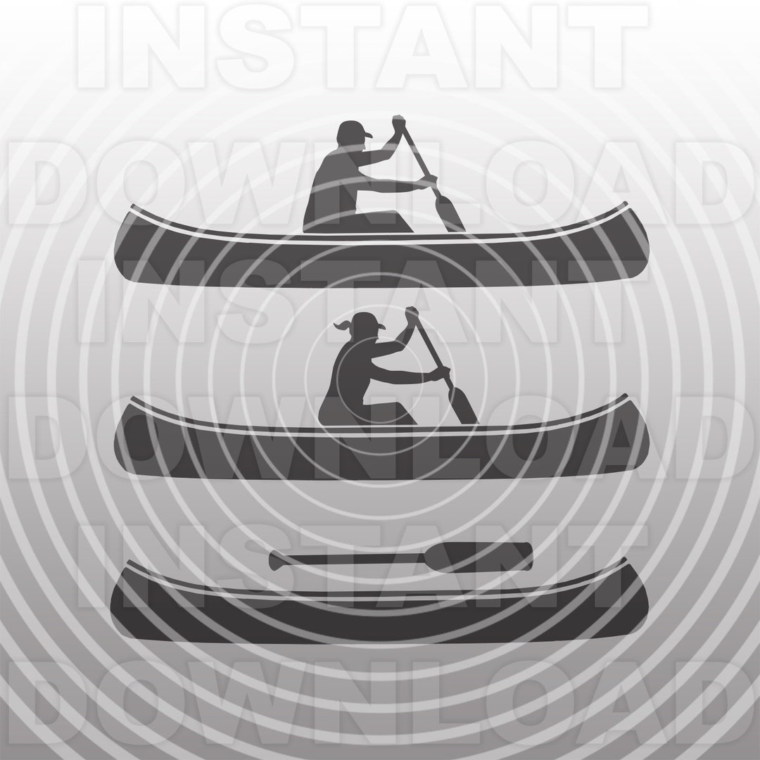 Canoe SVG File,canoeist Svg,canoer Svg,canoe Paddle Svg -vector Clip ...