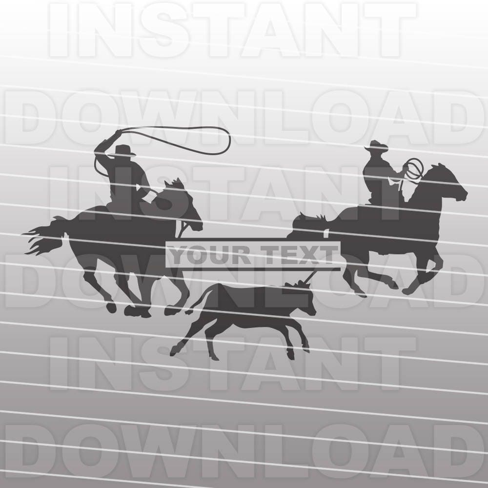 Team Roping Split Monogram SVG Fileranch Rodeo SVG File - Etsy