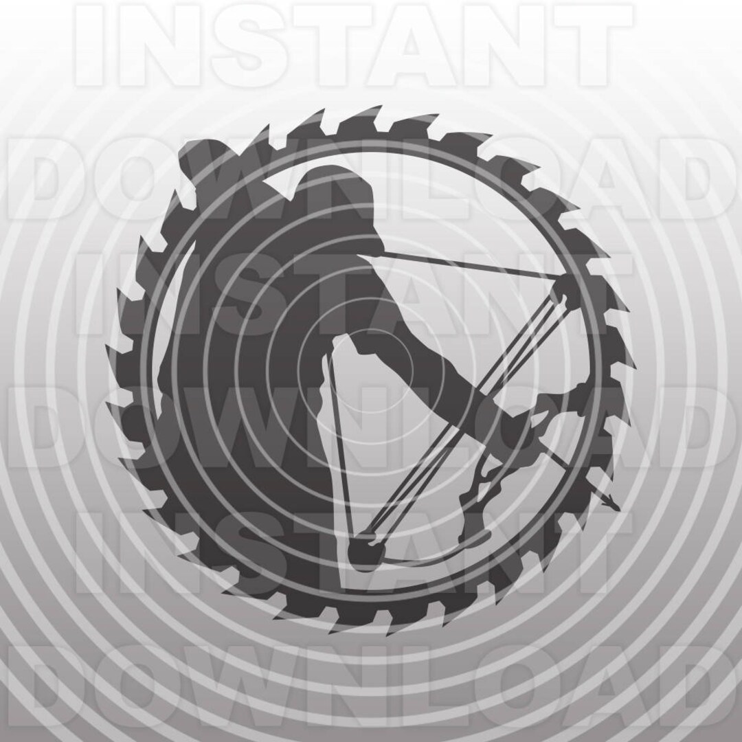 Bowhunting SVG File,bowhunter Svg,sawblade Bowhunter Svg -vector Art ...