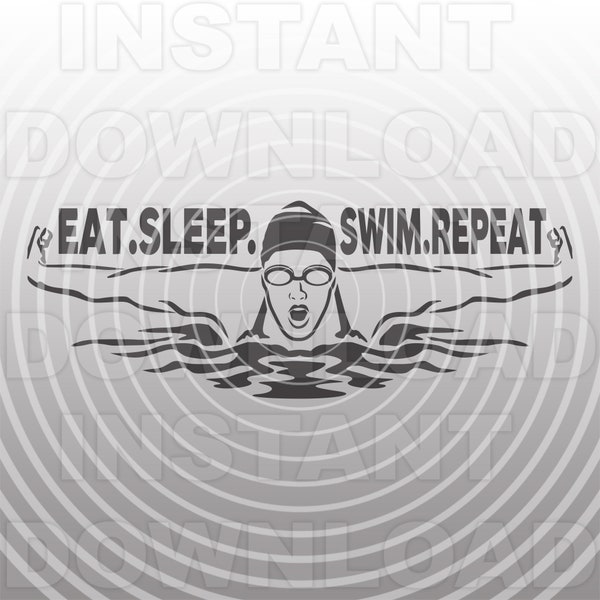 Eat Sleep Swim - Etsy