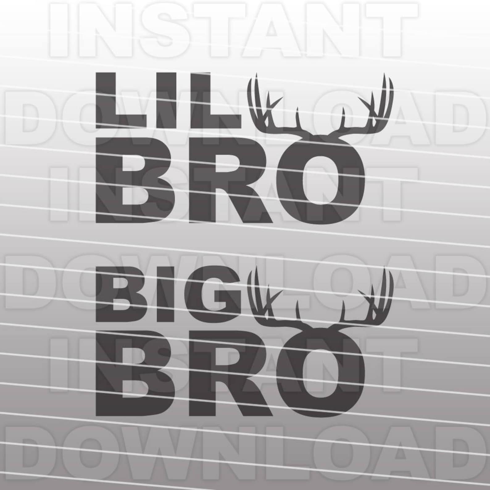 Big Brother Antlers Svg,lil Brother Antlers Iron on Vinyl Decal Cutting ...