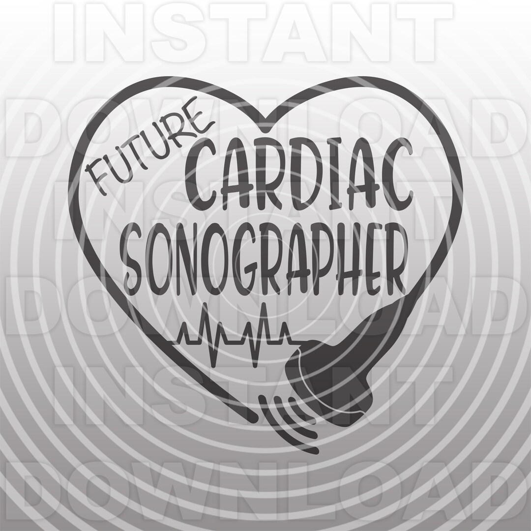 Future Cardiac Sonographer SVG File,heart Ultrasound Probe Svg ...