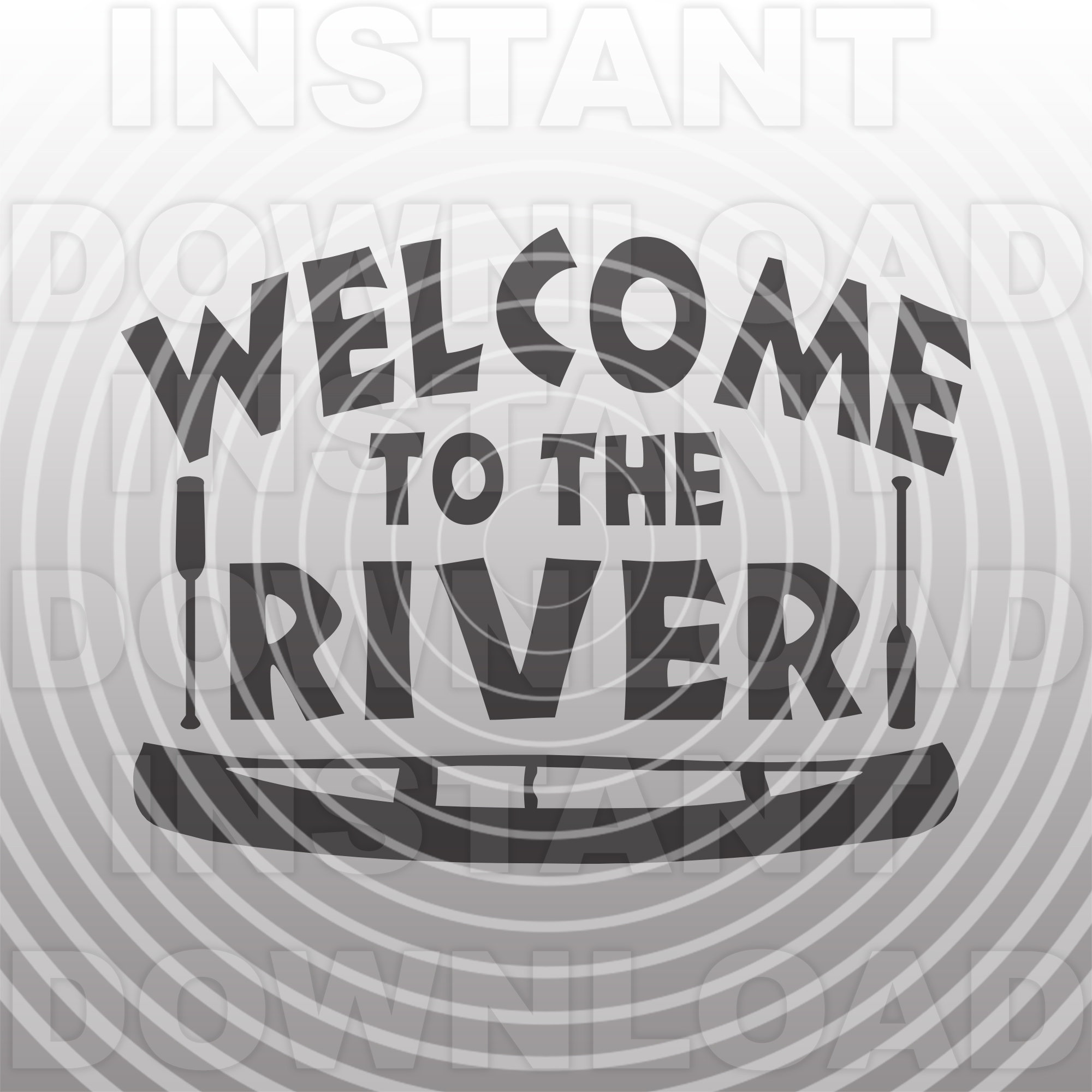 Welcome to the River Svg,canoe SVG File -vector Art Commercial ...