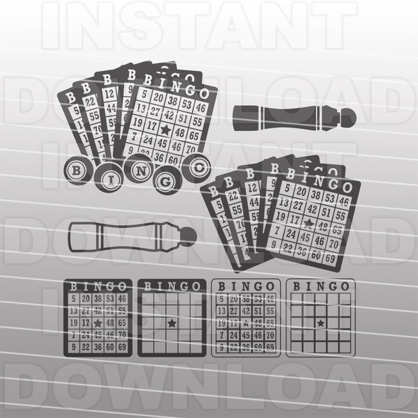 Bingo Cards Svg - Etsy
