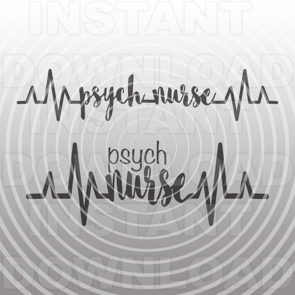 Heartbeat Pulse EKG Strip Psych Nurse SVG Filenursing SVG | Etsy