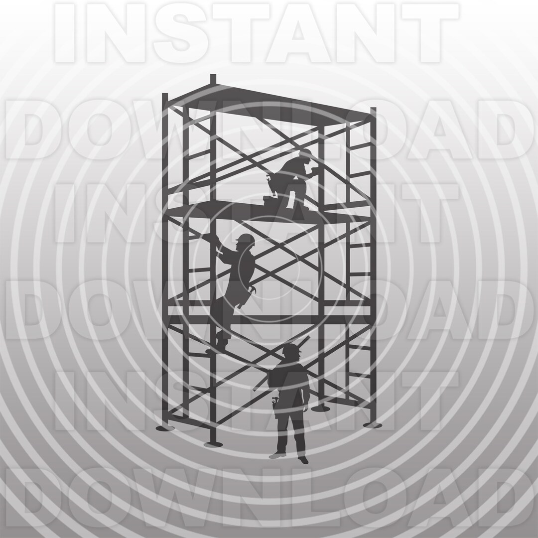 Scaffold Builder SVG File,construction Workers Scaffolding Svg -vector ...