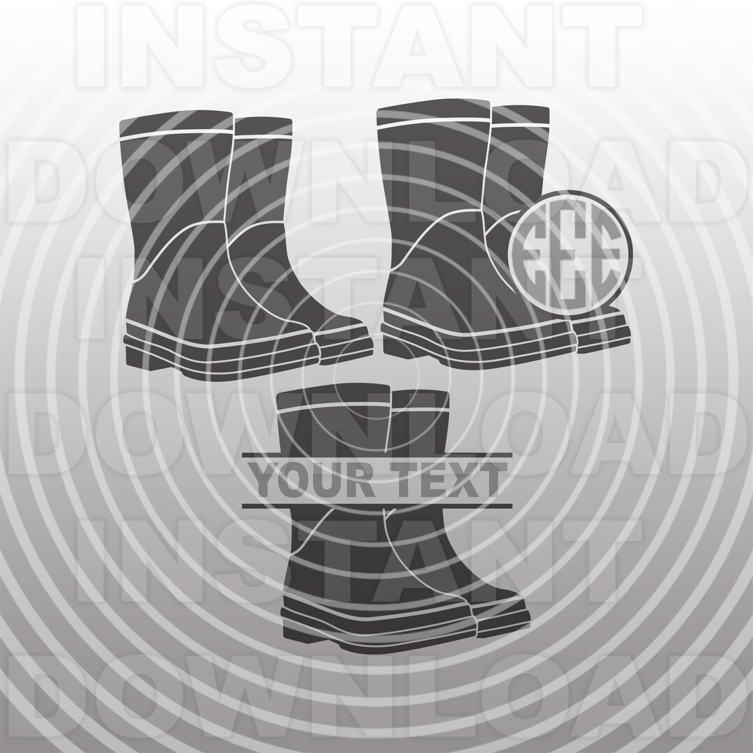 Rubber Boots SVG File,rain Boots Svg,muck Boots Svg,farm Boots Svg ...