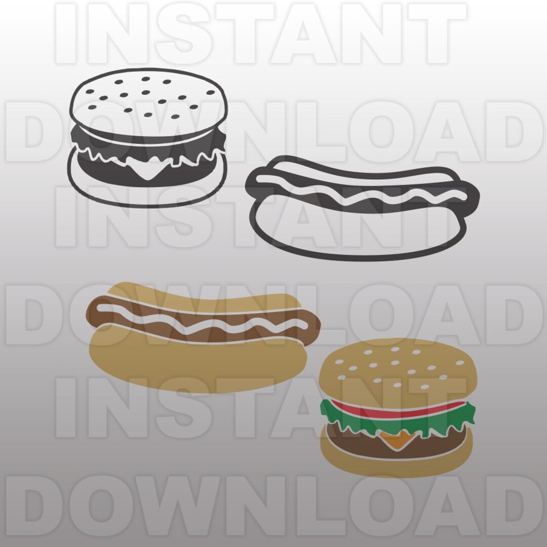 Family BBQ Picnic SVG File, Hot Dog SVG, Hamburger Svg, Cricut Svg, Svg ...