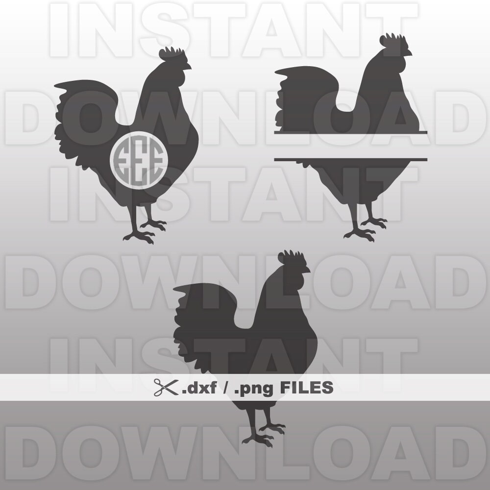Chicken DXF File Chicken PNG File Vector Art Commercial | Etsy