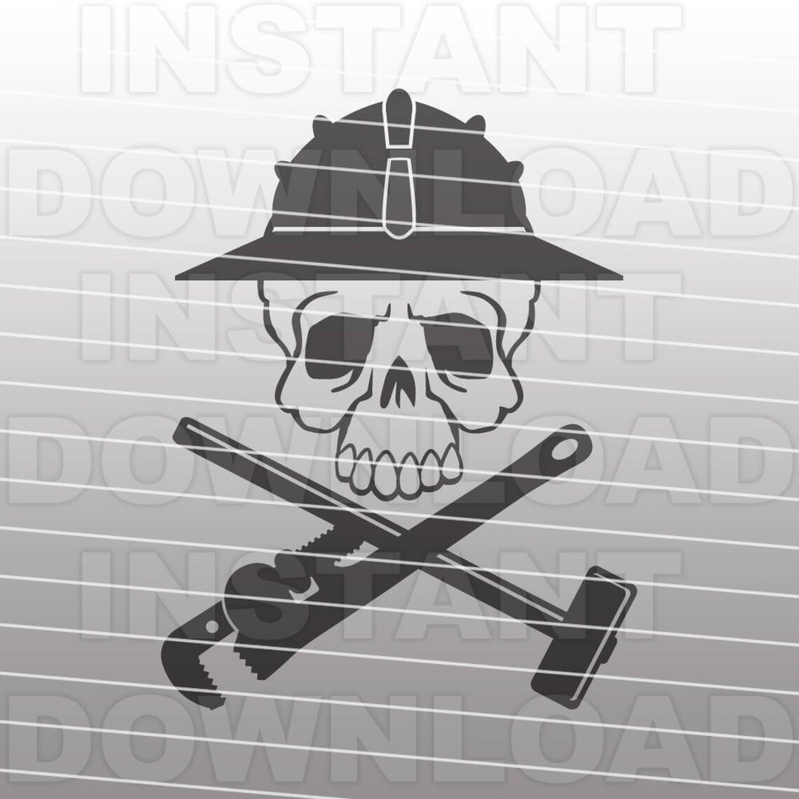 Union Roughneck Skull SVG File - Oil Rig SVG File - Oilfield SVG ...