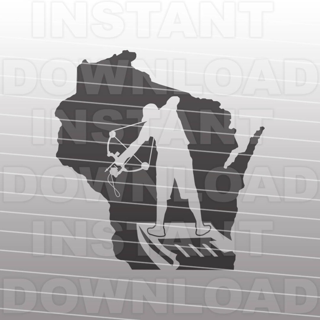 Wisconsin Bowfishing SVG File,bow Fishing Svg,bow Fisherman Svg -vector ...