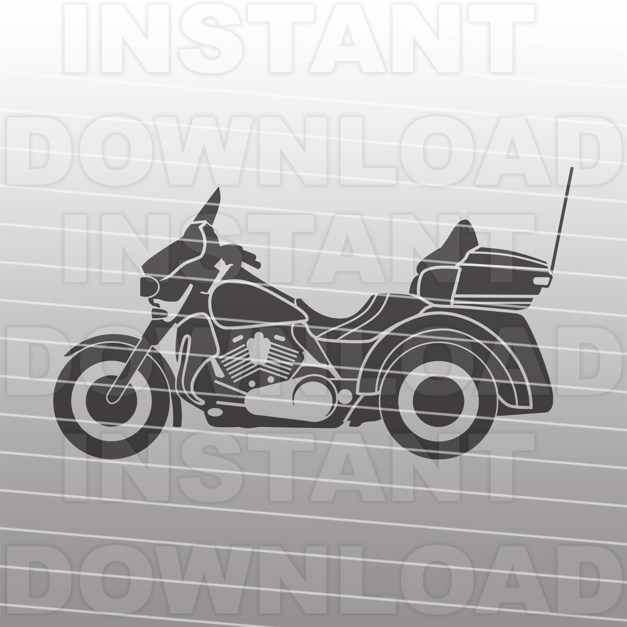 Trike Motorcycle Side View Profile SVG File,motorcycle Svg -vector Clip ...