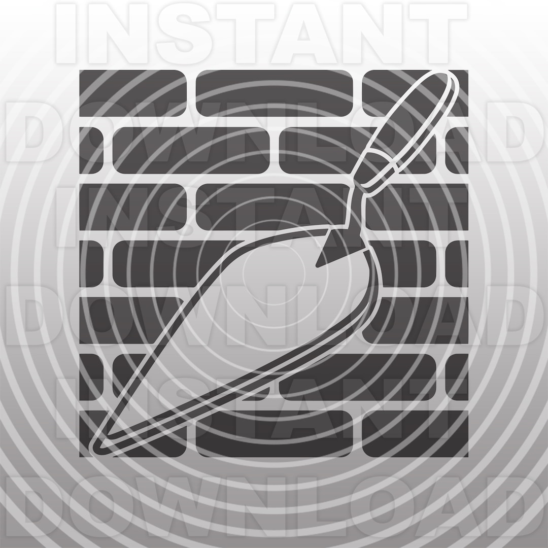 Bricklayer SVG File,masonry Svg,trowel With Bricks Svg,brick Pattern ...
