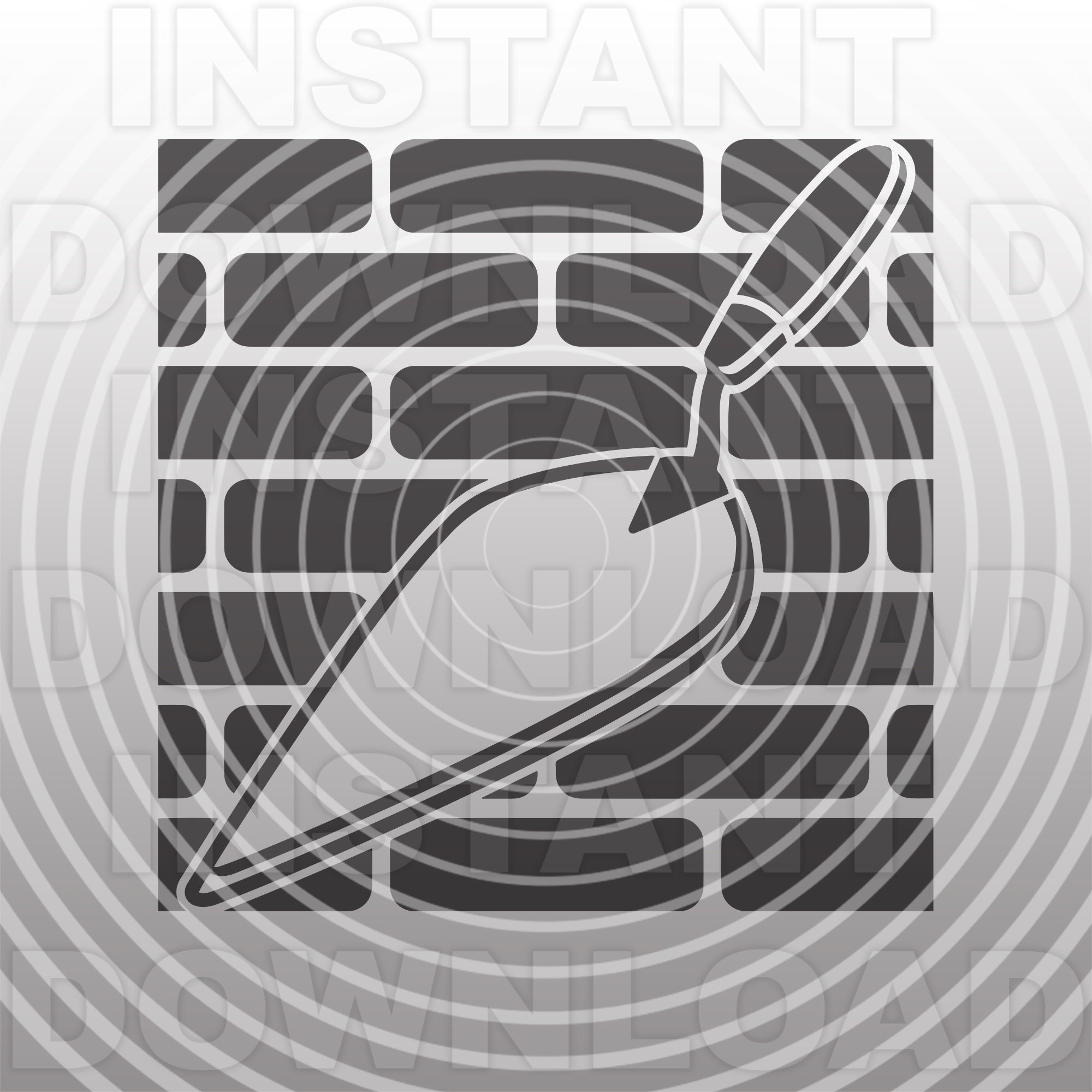 Bricklayer SVG Filemasonry Svgtrowel With Bricks Svgbrick | Etsy