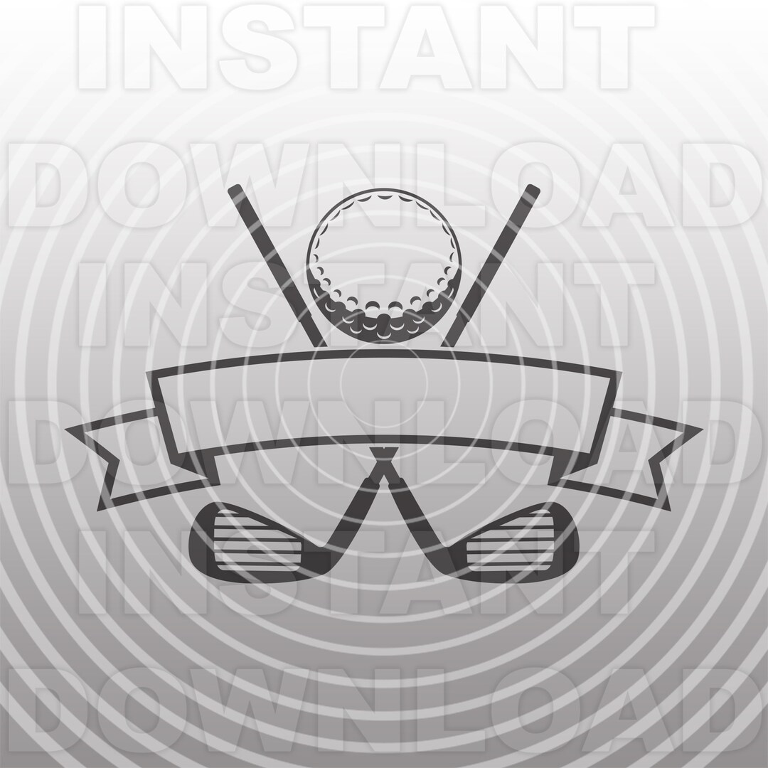 Golf Club Driver SVG File,golfer Banner Monogram SVG -vector Art ...