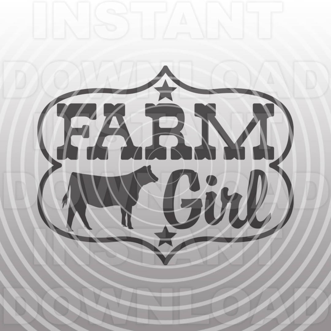Farm Girl Livestock Heifer SVG File,show Heifer SVG File,farm Animals ...