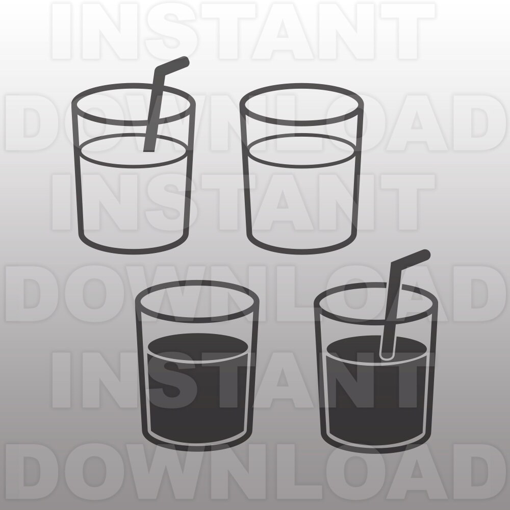 Drinking Glass SVG File,cup SVG File,water Glass Svg,cup With Straw Svg ...