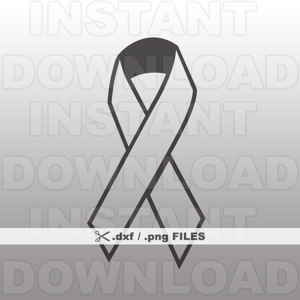 Awareness Ribbon DXF File Cancer Ribbon DXF Commercial & | Etsy