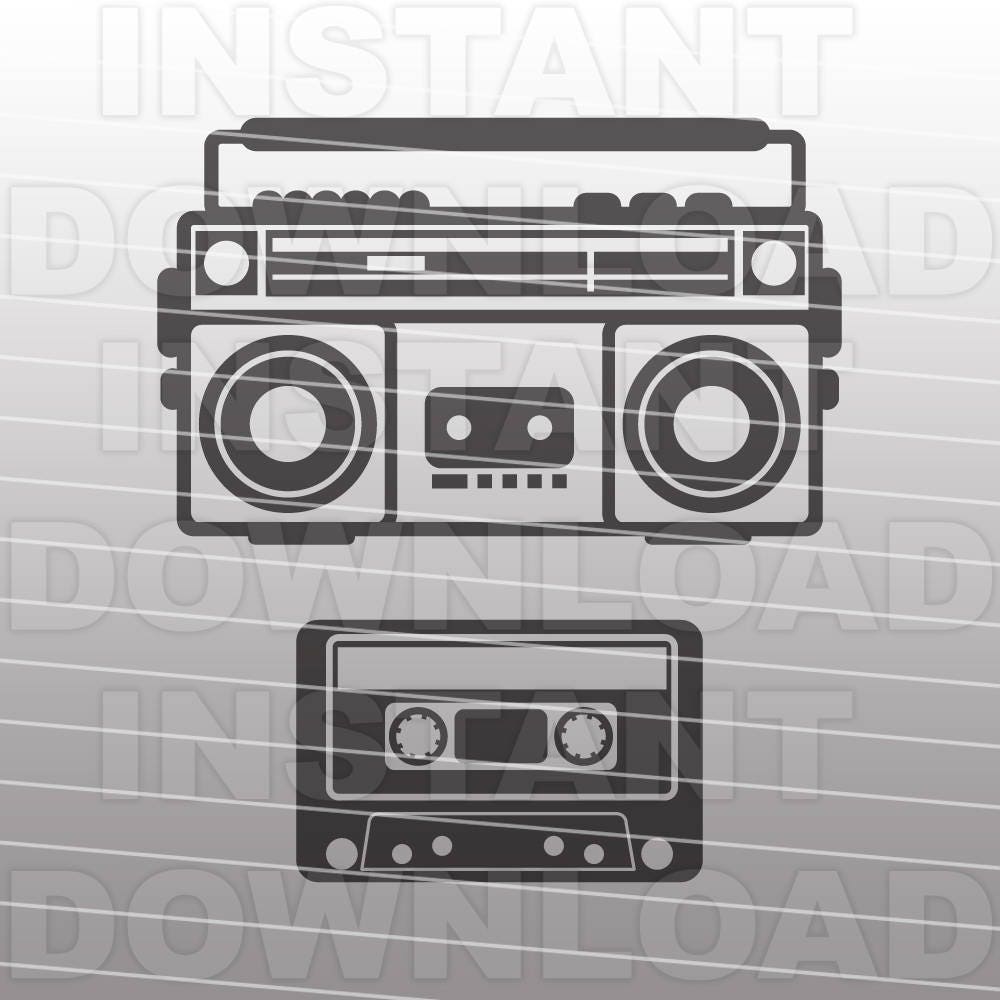 1980s Boombox Mix Tape Music SVG File commercial & Personal | Etsy