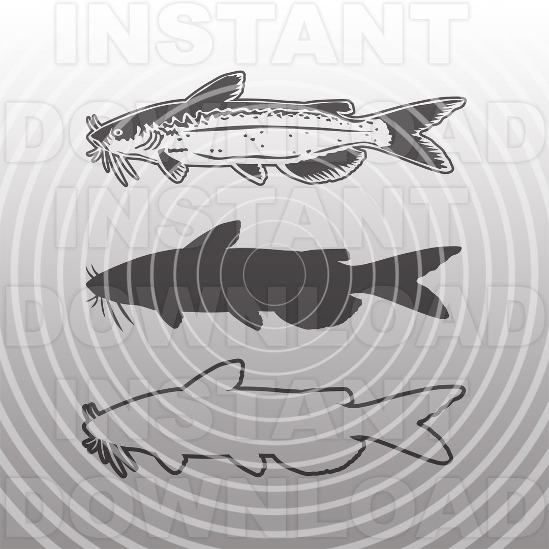 Fishing SVG File,catfish Svg,channel Catfish SVG File -vector Clipart ...