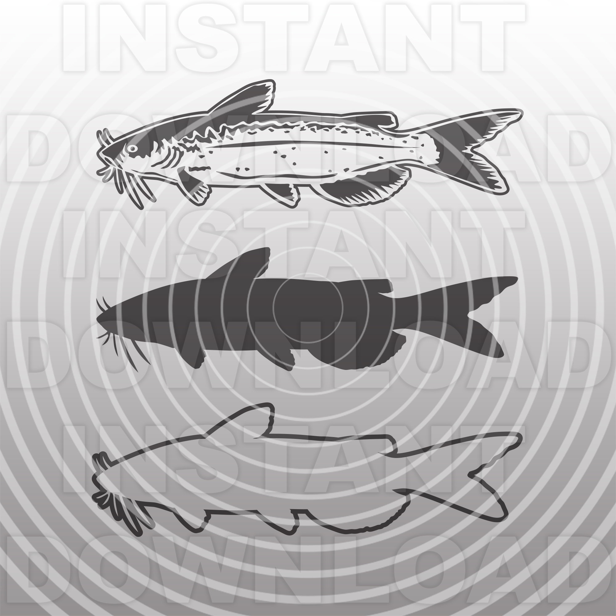 Wall Decor Home Decor Catfish Fishing Svg Catfish Vector Catfish ...