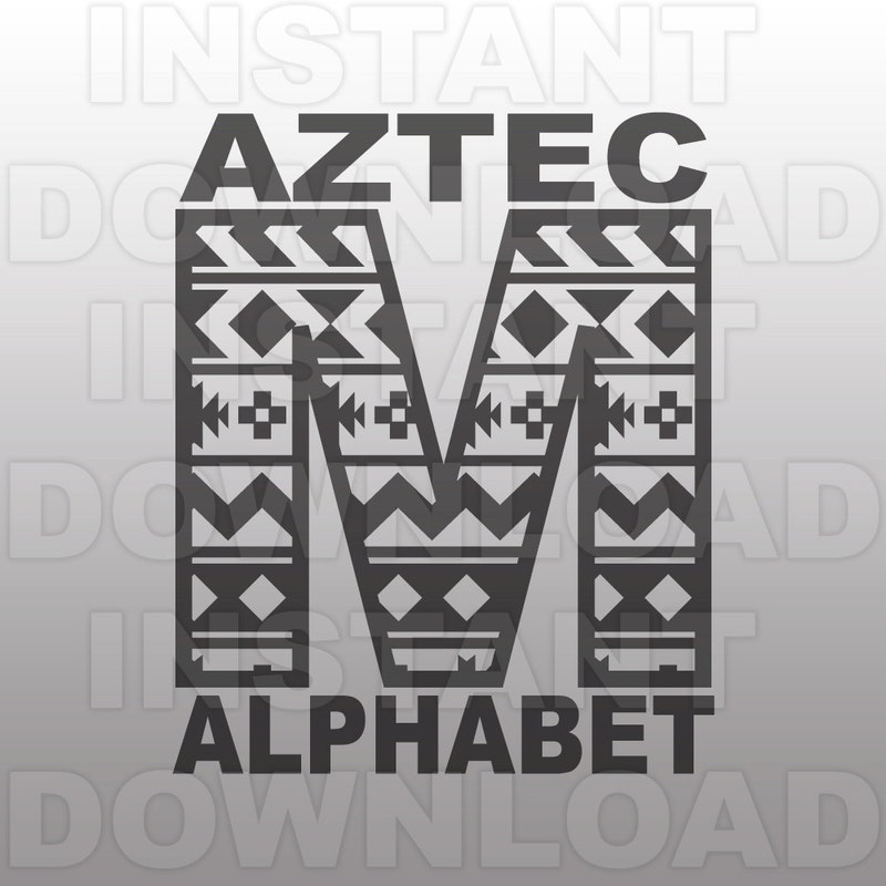 Aztec Tribal Monogram Svg - Etsy