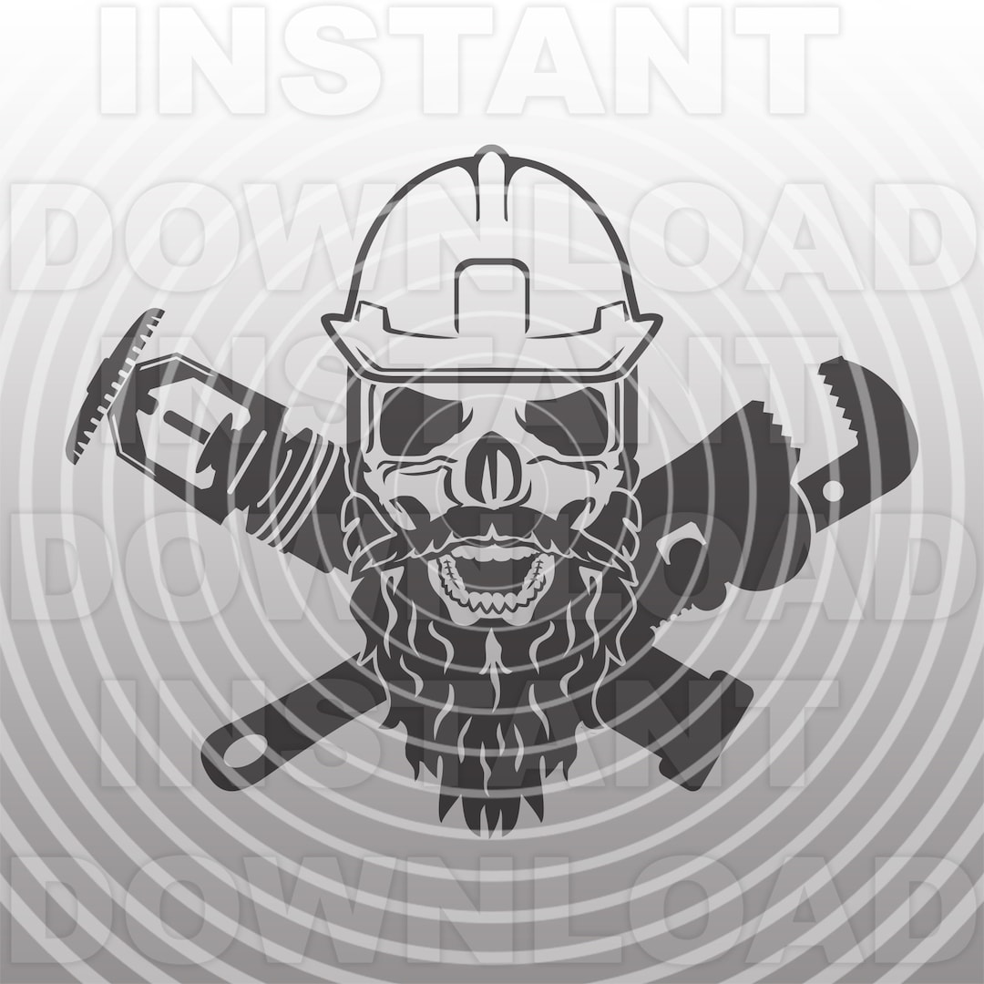 Fire Sprinkler Fitter Skull SVG File,sprinkler Tech Svg-vector Art ...