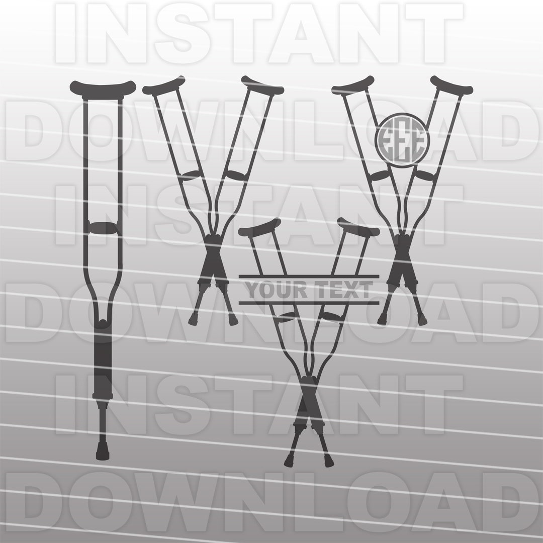 Crutches SVG File,nurse Clipart Svg,physical Therapy SVG -vector ...