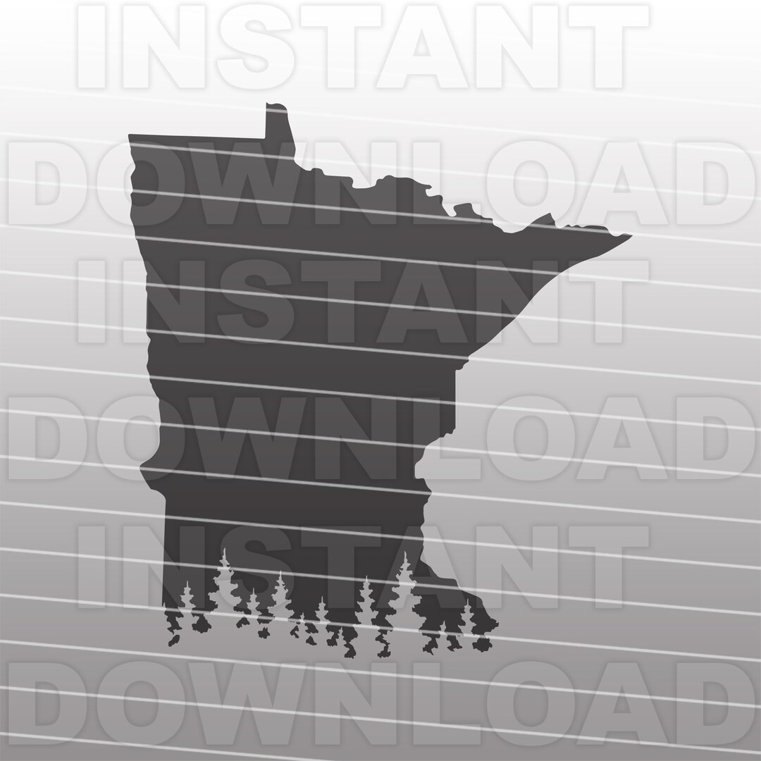 Minnesota SVG File,minnesota Logging Svg,pine Tree Forest Svg -vector ...
