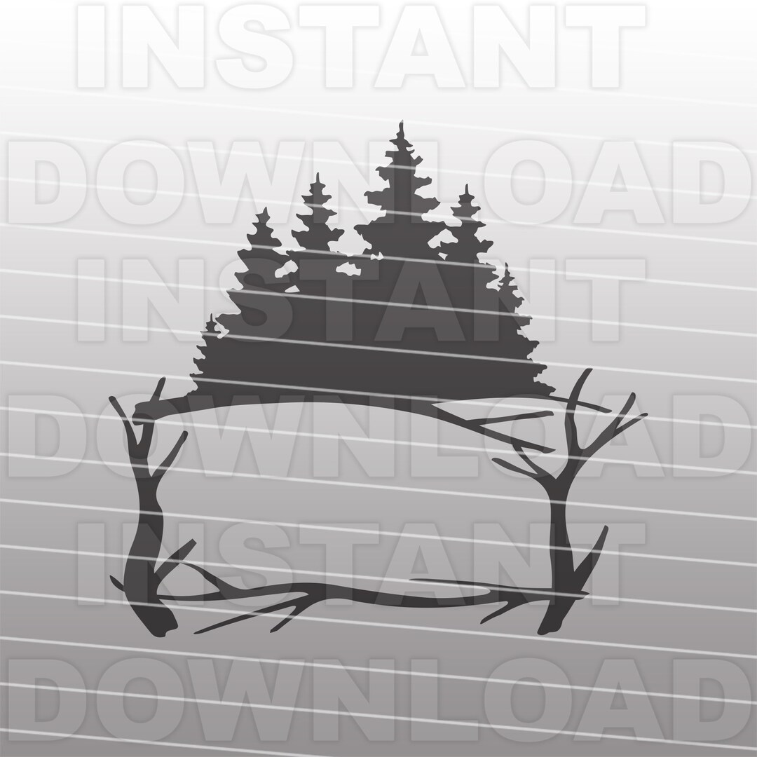 Forest Rustic Tree Branch Frames SVG File,twig Frames Svg,wood Frame ...