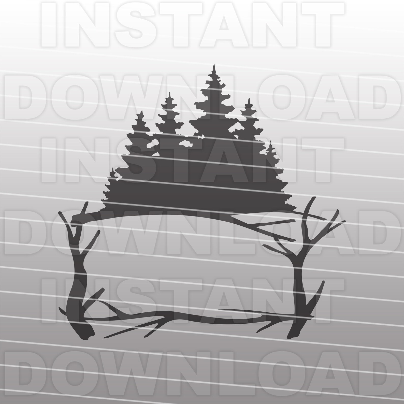 Forest Rustic Tree Branch Frames SVG Filetwig Frames Svgwood - Etsy