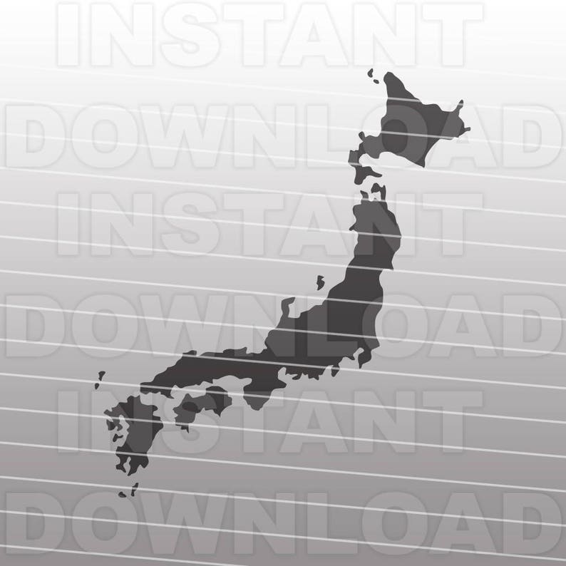 Japan SVG Filemap of Japan Outline SVG vector Clip Art for - Etsy