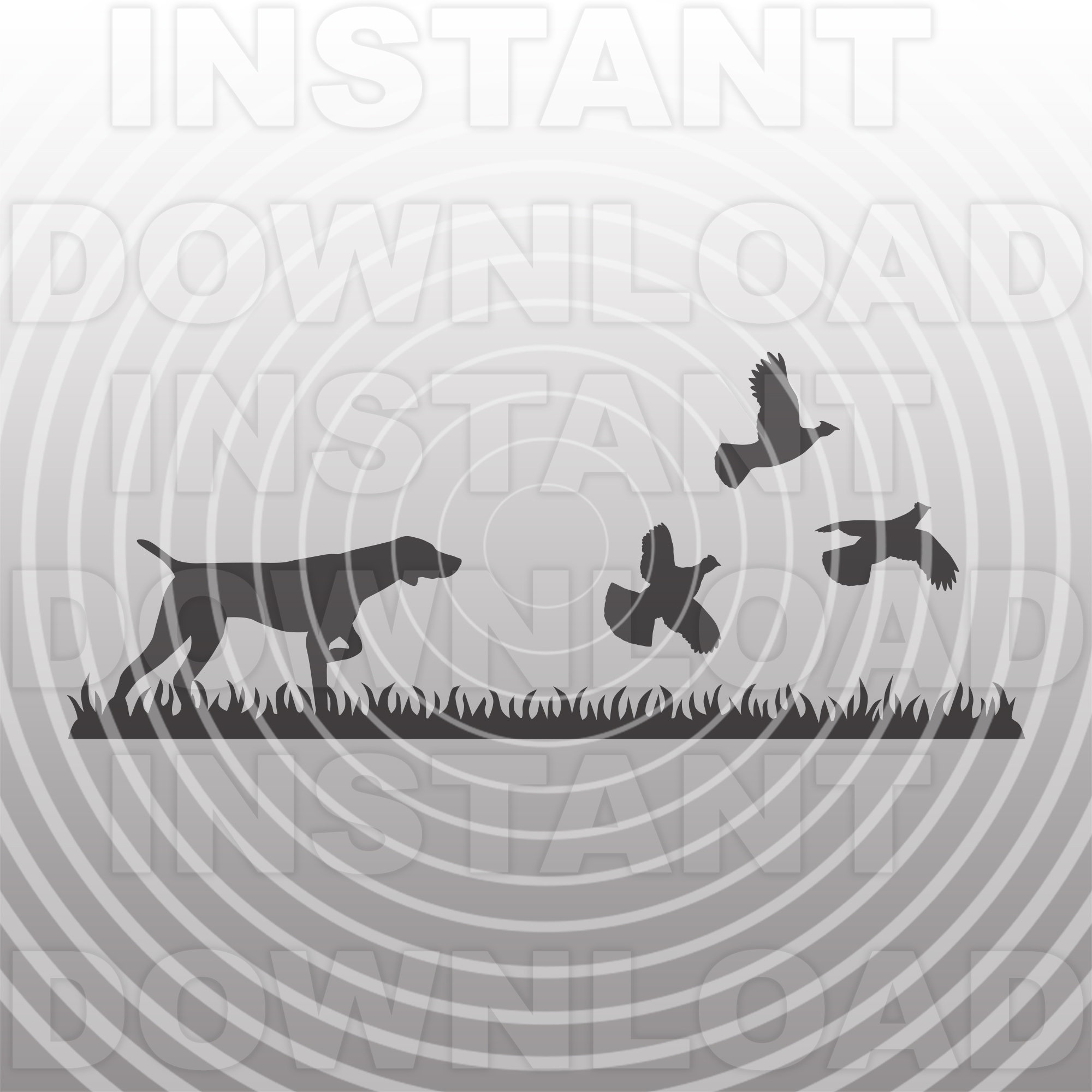 Bird Dog Pointing With Quail SVG File,quail Hunting SVG -vector Clipart ...