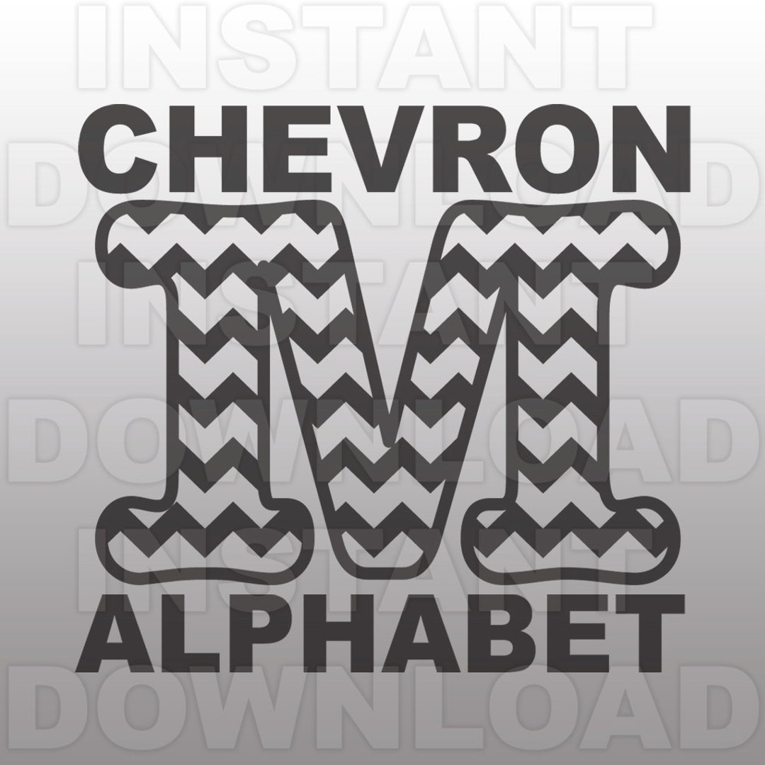 Chevron Font Svg,chevron Letter SVG Set,monogram Svg-cutting Template ...
