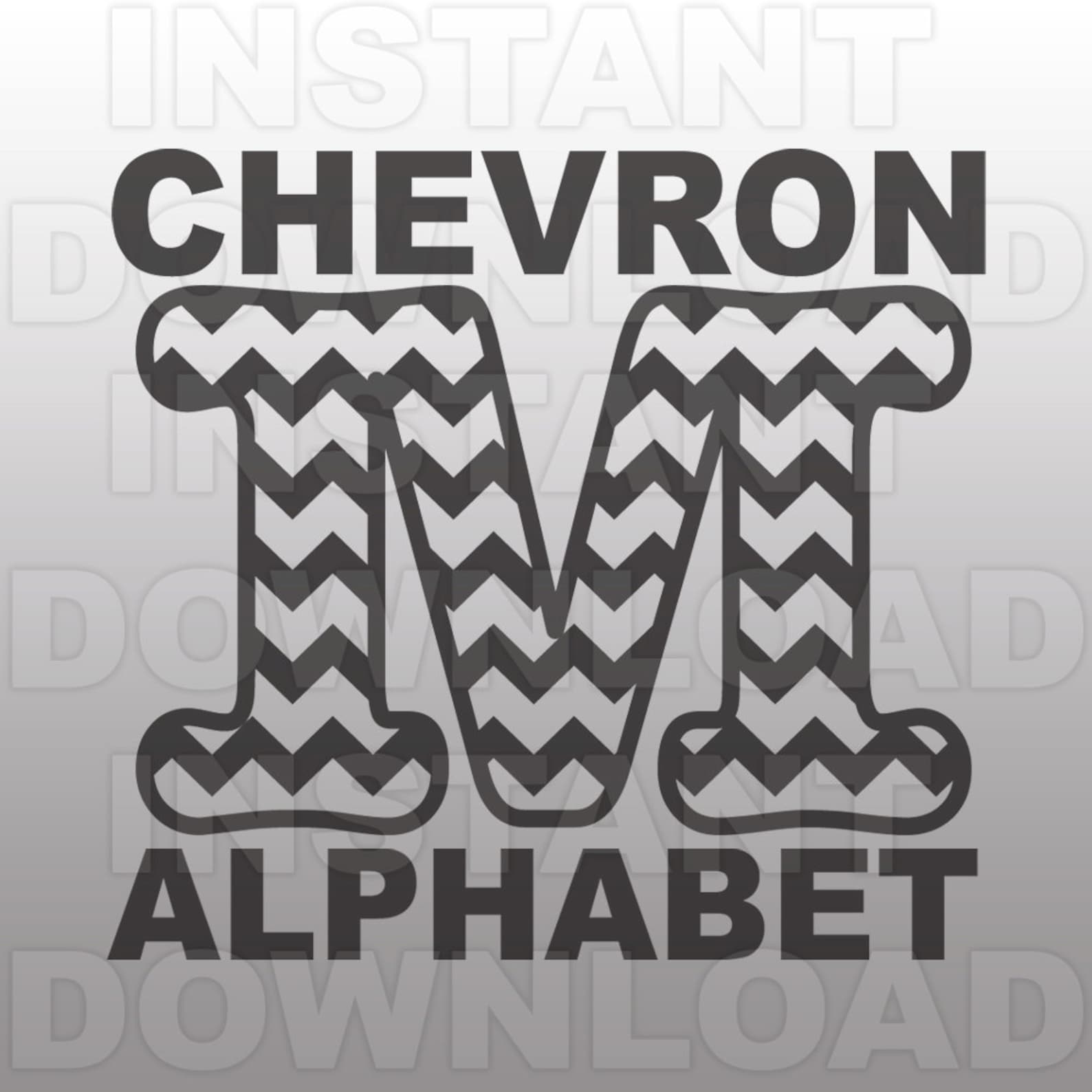 Chevron Font Svgchevron Letter SVG Setmonogram Svg-cutting | Etsy