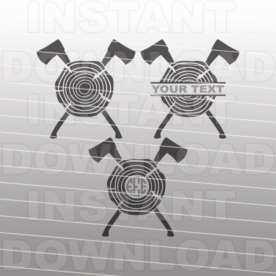 Tree Rings With Axes SVG File,log Svg,logging Svg,logger Svg -vector ...