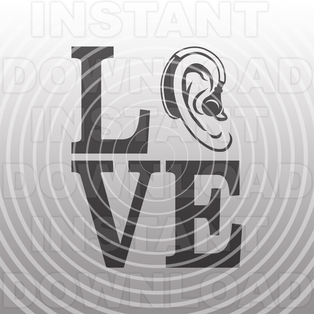 Audiologist LOVE With Ear and Hearing Aid Svg,speech Language ...