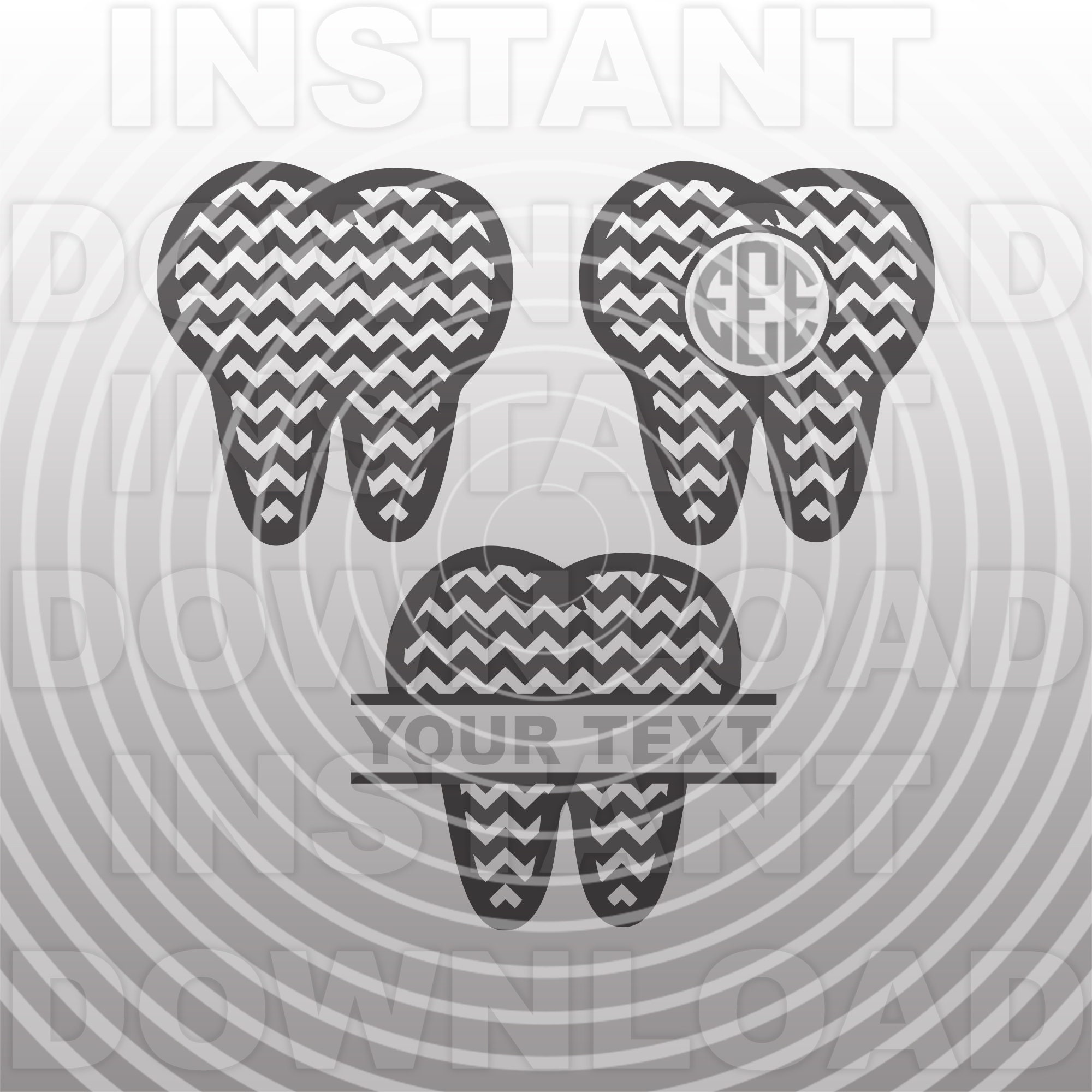 Visual Arts First Tooth Monogram SVG File,Baby Tooth SVG,Dentist SVG ...