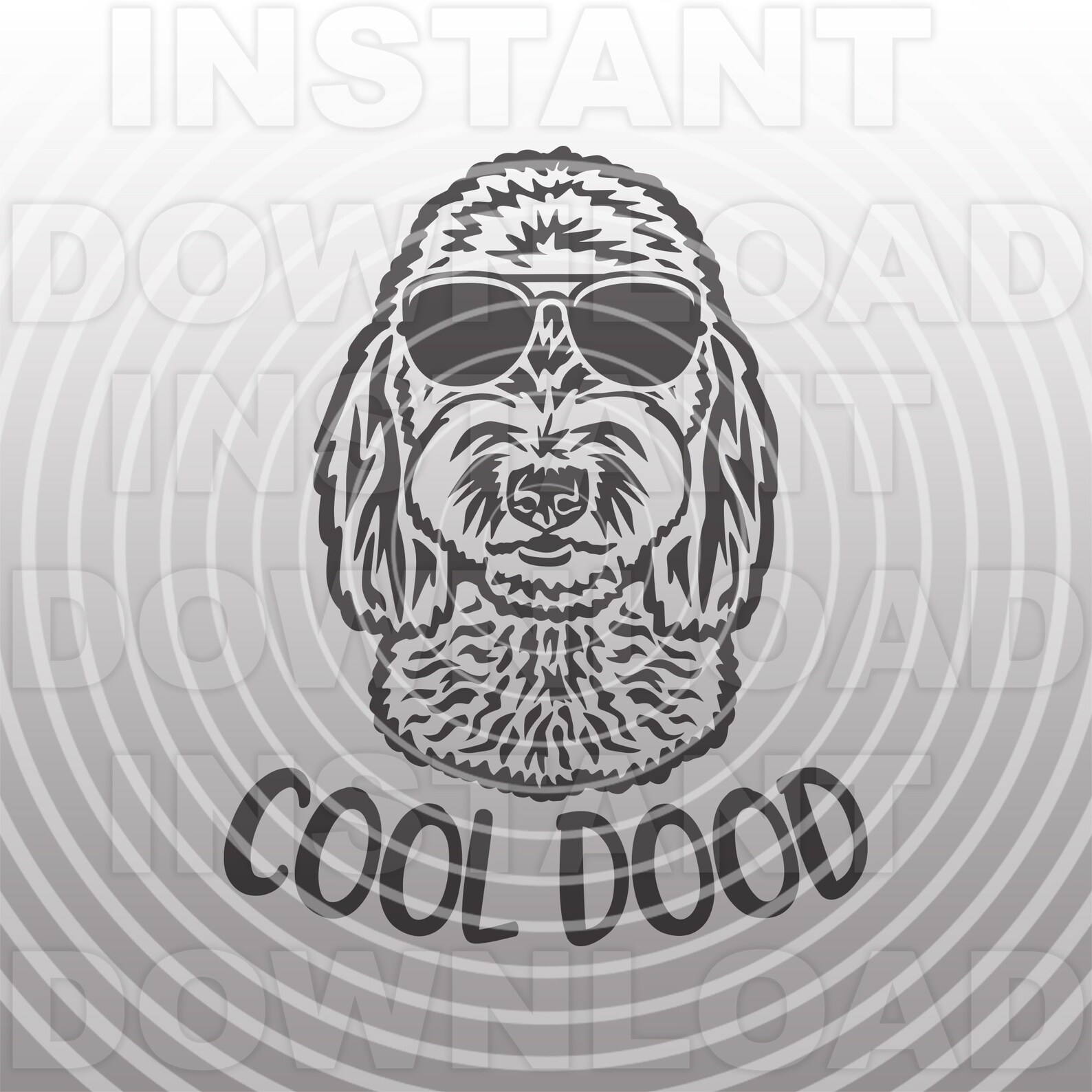 Goldendoodle Labradoodle With Sunglasses SVG File,cool Dood SVG -vector ...