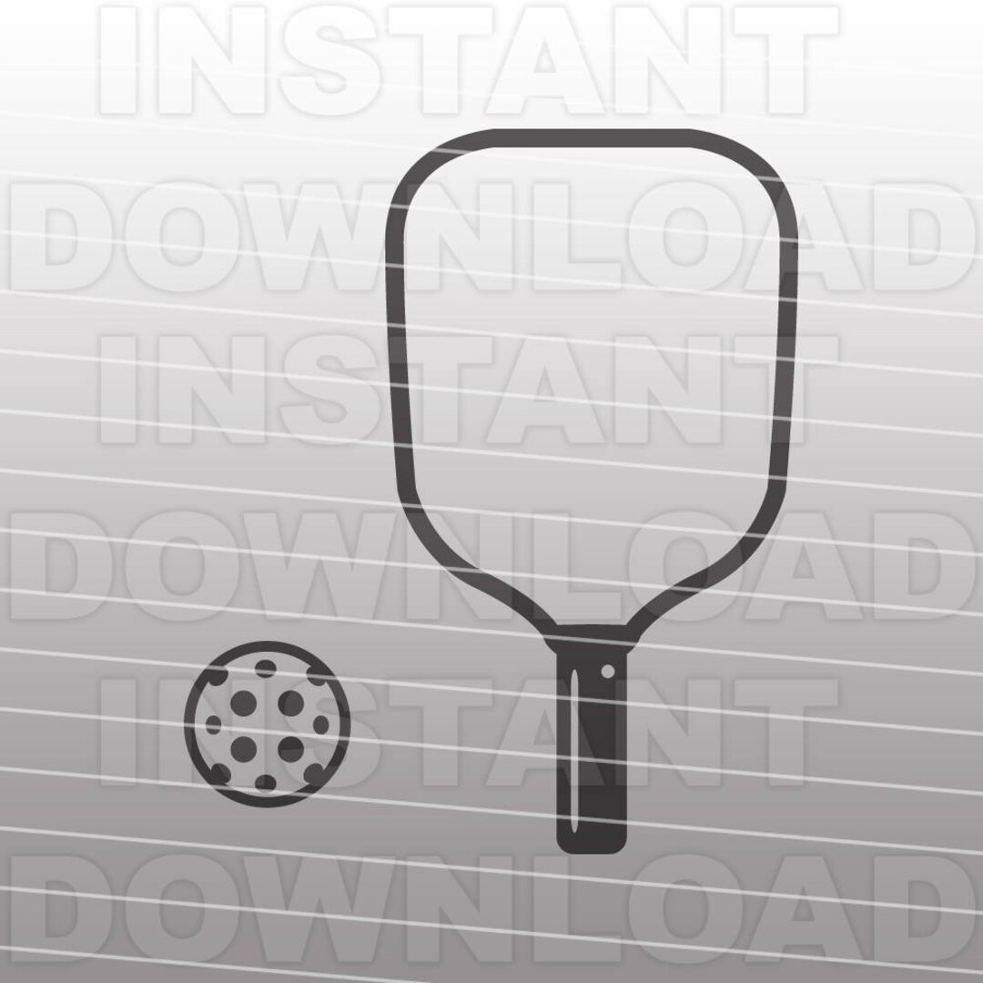 Pickleball SVG File - Vector Art File - for Commercial & Personal Use ...