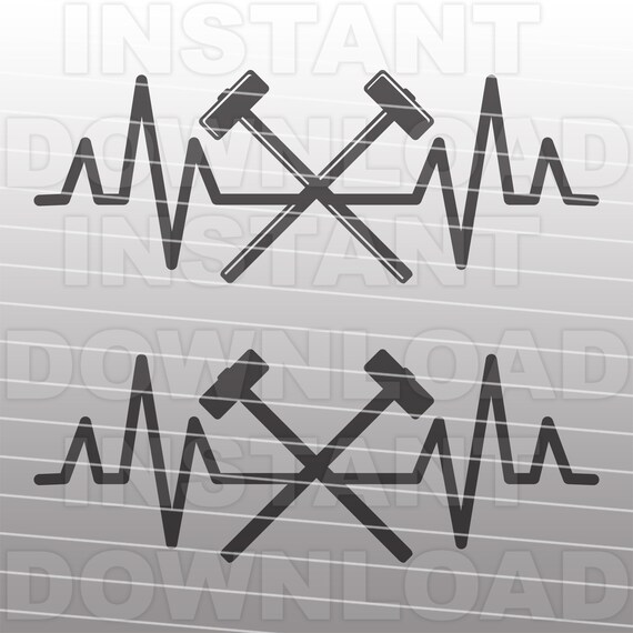 Sledgehammer SVG Fileheartbeat EKG Pulse Sledgehammers - Etsy