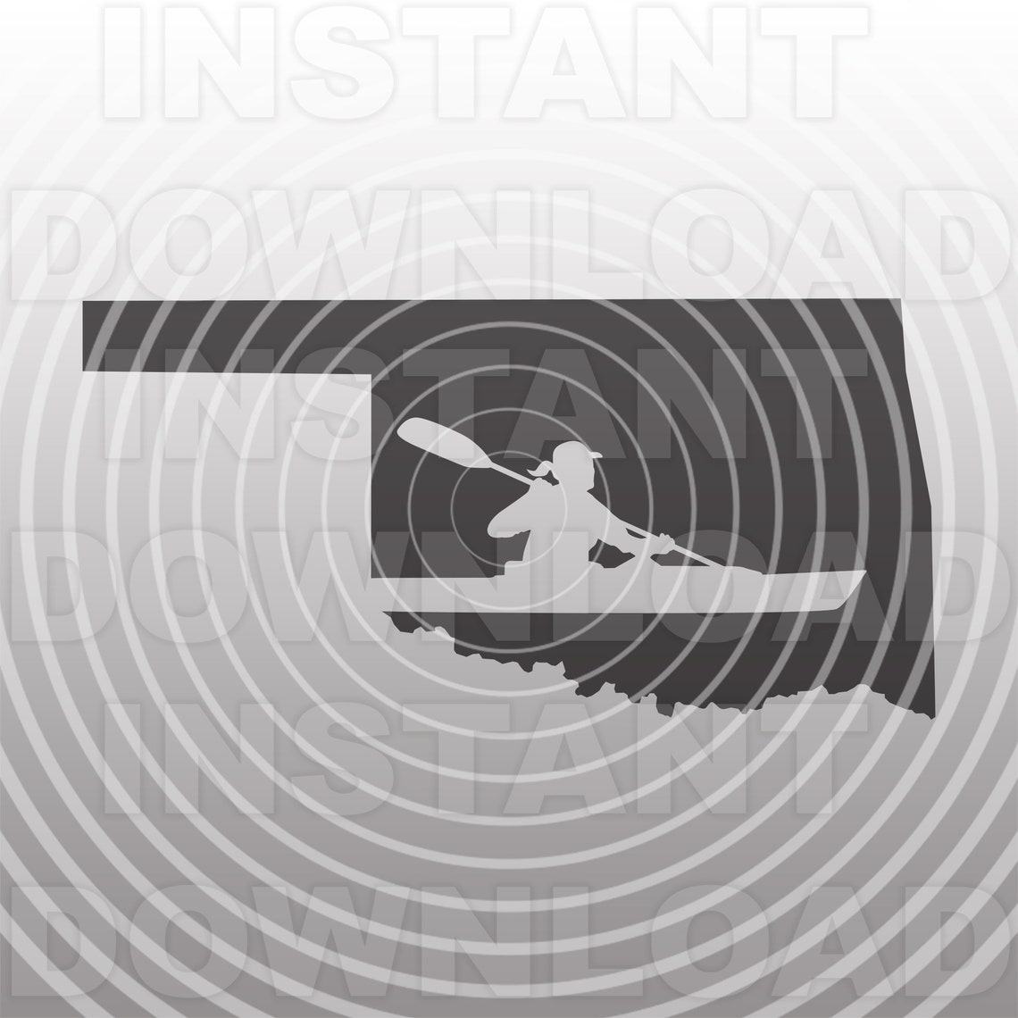 Female Kayaker SVG FileOklahoma Kayak SVG File cricut | Etsy