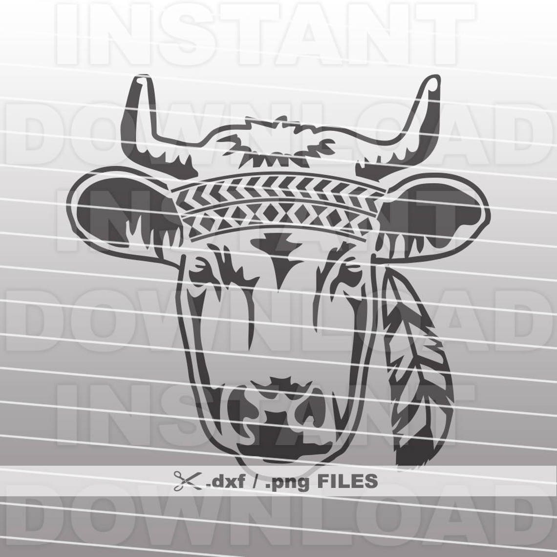 Cow DXF Filehippie Cow Dxfcow Face Dxffarm Dxf commercial - Etsy