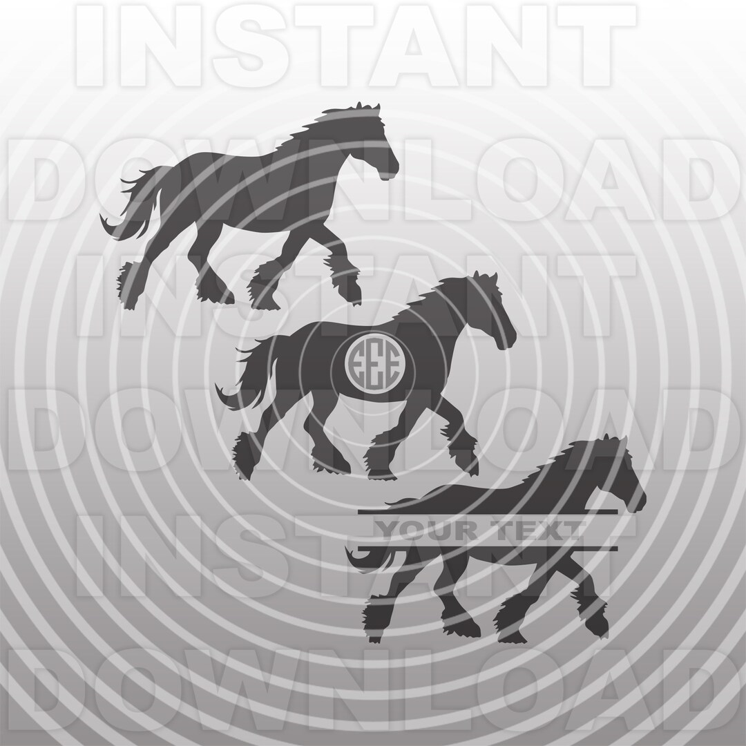 Running Gypsy Vanner Horse,gypsy Horse SVG File,gypsy Cob Svg -vector ...