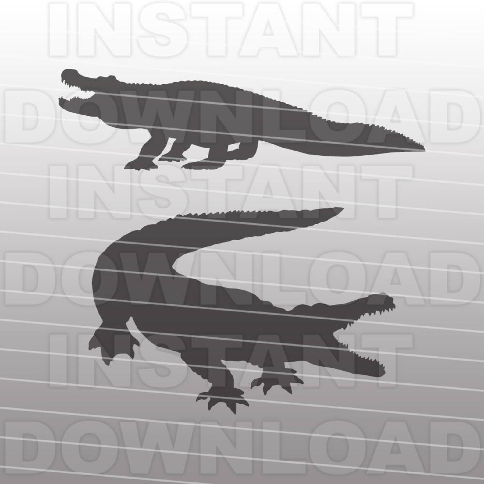 Alligator SVG File Gator SVG File Vector Art Commercial | Etsy