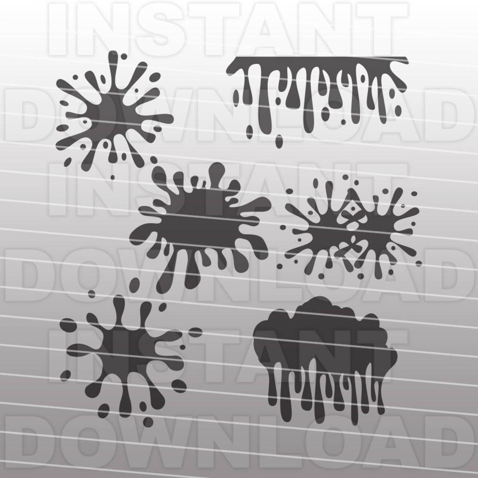 Splash SVG File Splat SVG File Splatter SVG File commercial & Personal ...