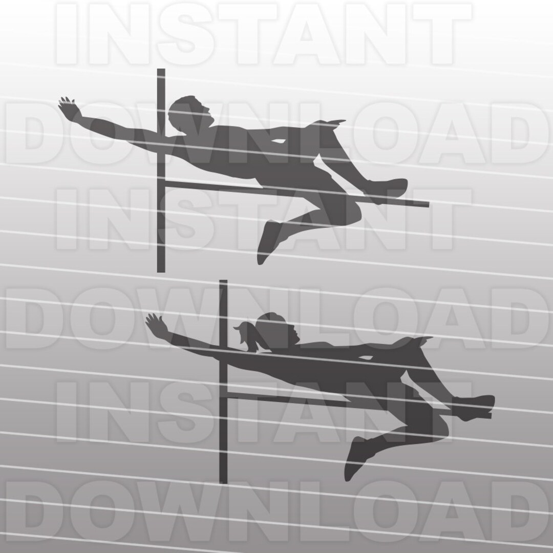 High Jump SVG File,track Field Svg,high Jumper Svg,male High Jump Svg ...